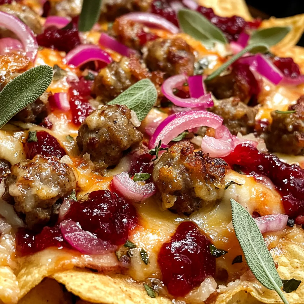Irresistible Christmas Nachos with Sausages and Bacon Bliss