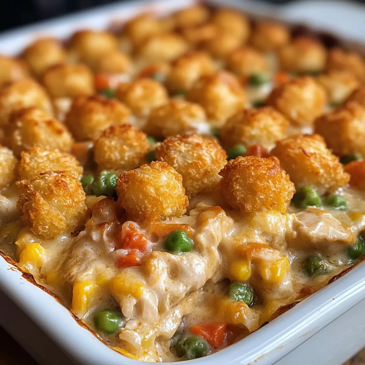 Ultimate Chicken Pot Pie Tater Tot Casserole – Delicious Comfort