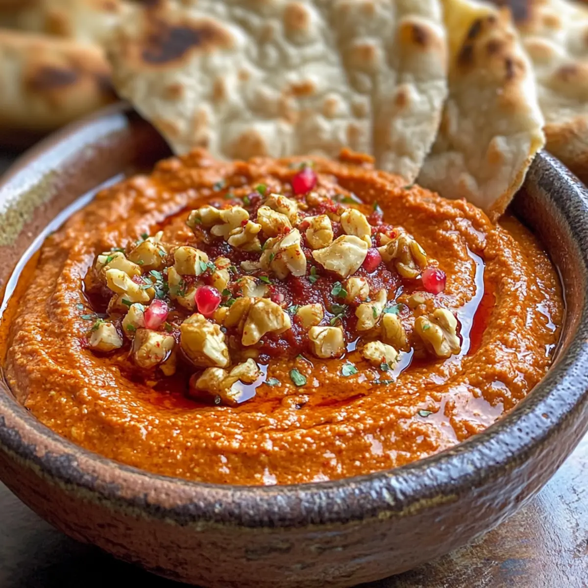 Easy Roasted Red Pepper and Walnut Dip That's Delicious