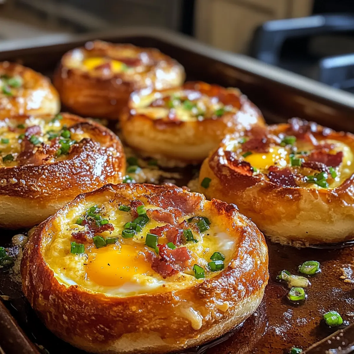 Irresistible Egg in a Hole Bake with Dinner Rolls: A Delicious Breakfast