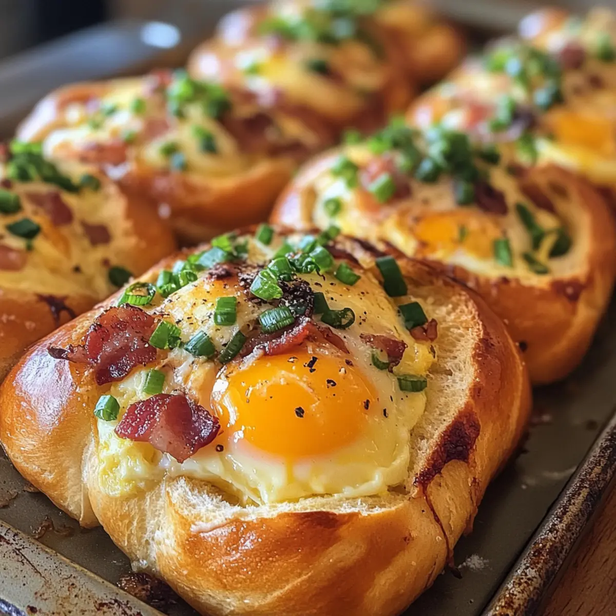 Irresistible Egg in a Hole Bake with Dinner Rolls: A Delicious Breakfast
