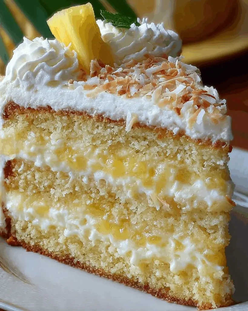 Pineapple Coconut Dream Cake: A Slice of Paradise Awaits! - BELLY RECIPES