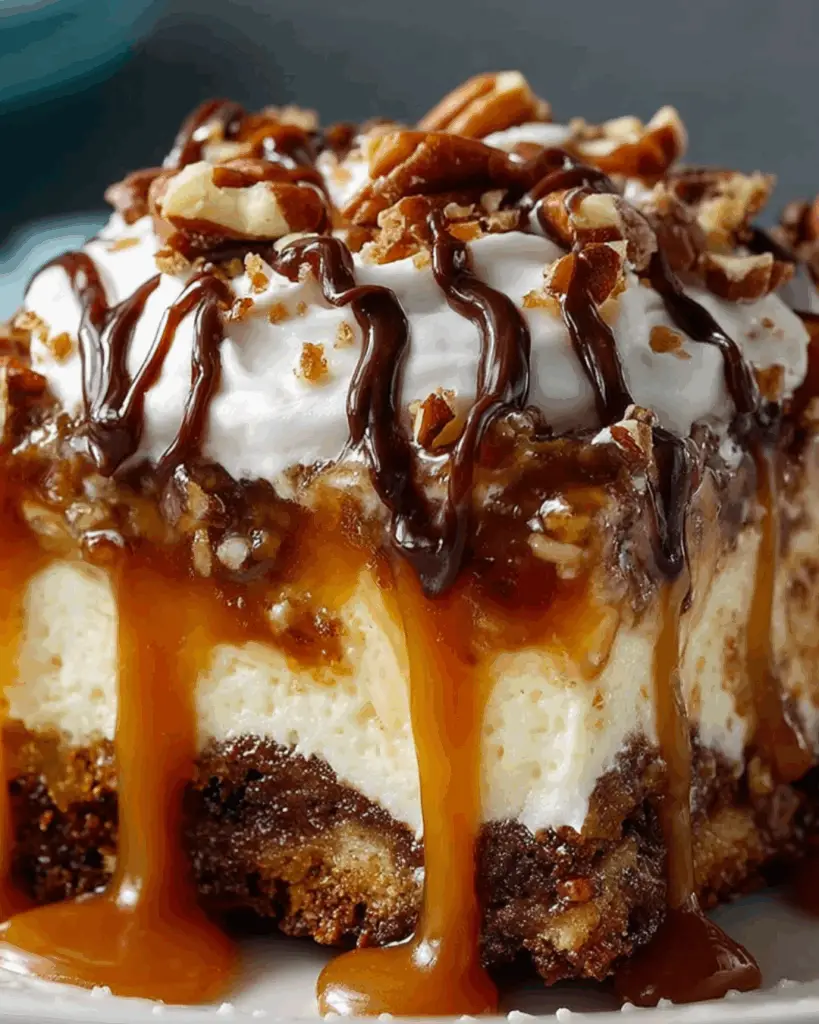 Gooey Caramel Turtle Poke Cake: An Irresistible Delight! - BELLY RECIPES