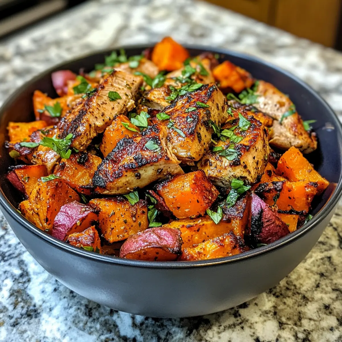 Irresistible Maple Dijon Chicken & Sweet Potato Bowls