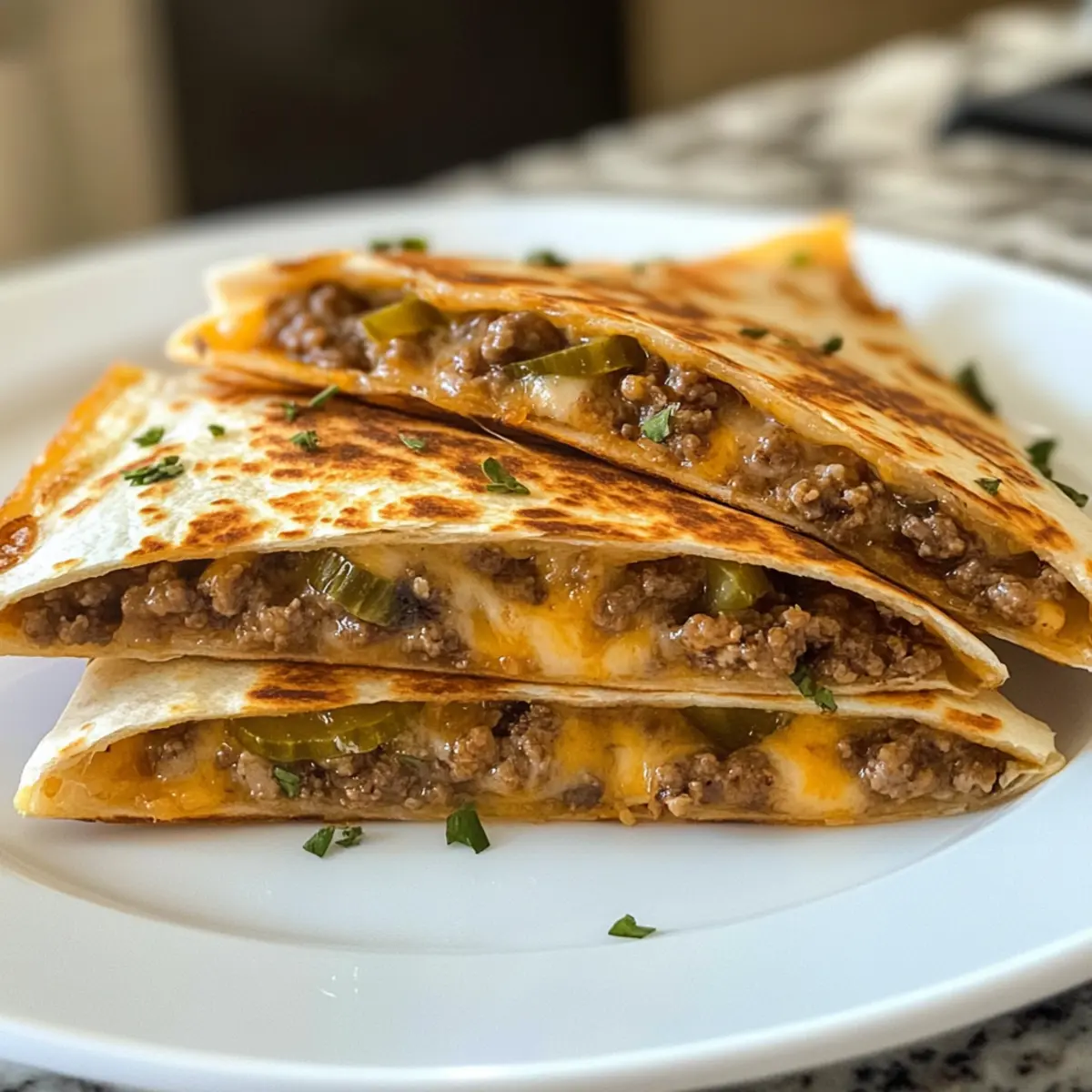 Ultimate Delicious Cheeseburger Quesadillas in 20 Minutes